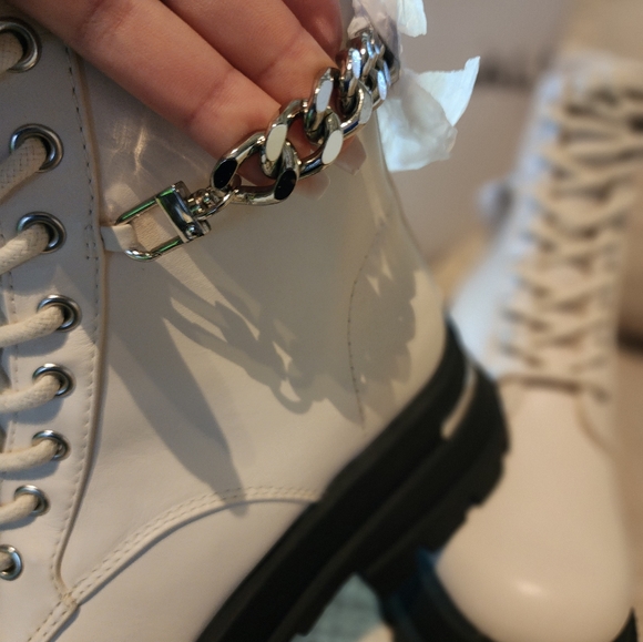 Aldo | Shoes | Aldo Grandeur Platform Lug Sole Chain Combat Booties | Poshmark